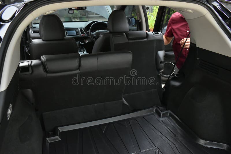 Large Empty Back Carrying Truck of Hatchback Vehicle Car Stock Photo ...