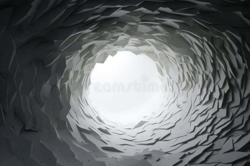 A Large Empty Cave with a Small Hole in the Middle Stock Illustration ...