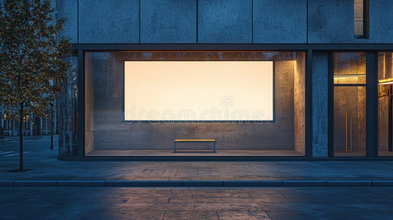 Large Empty Commercial Building Interior Featuring a Prominent Large ...