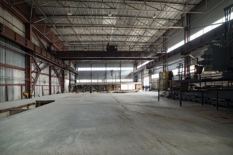 A Large Empty Factory Building. Stock Photo - Image of concept, floor ...