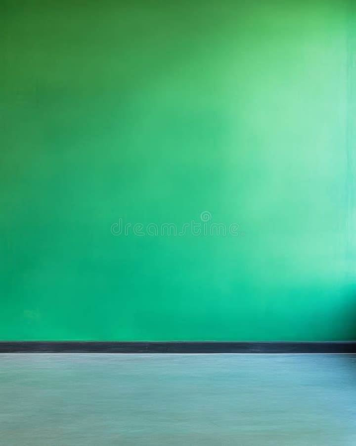 Large Empty Green Wall in a Modern Office Environment with Ambient ...