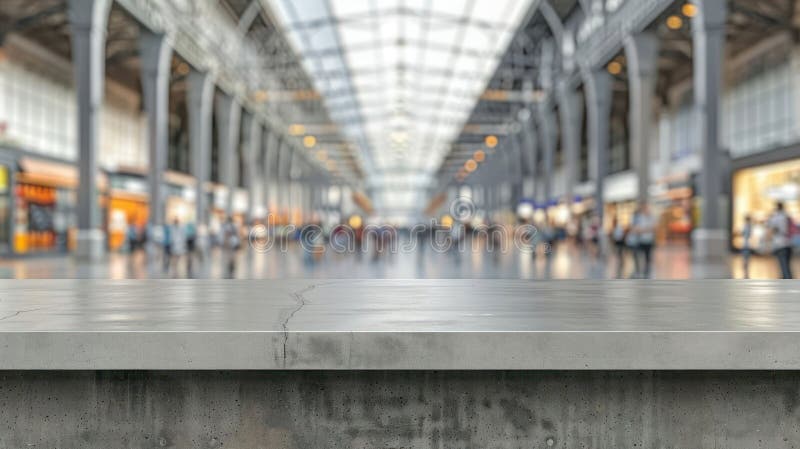 A Large, Empty, Grey Room with a Concrete Slab on the Floor Stock ...