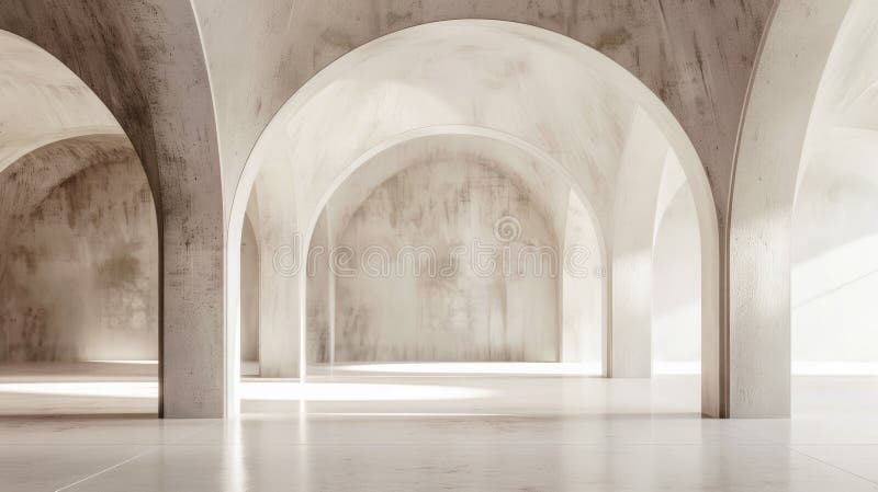 A Large Empty Hall with Beautiful Modern Architectural Elements, Like ...