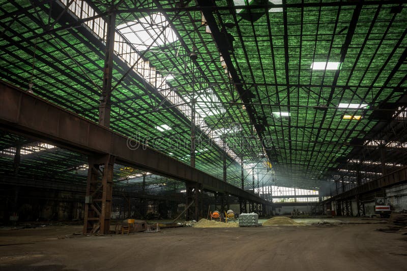 Large Empty Hall with Concrete Walls Stock Photo - Image of building ...