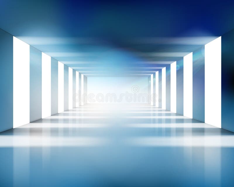 Large Empty Hall. Vector Illustration. Stock Vector - Illustration of ...