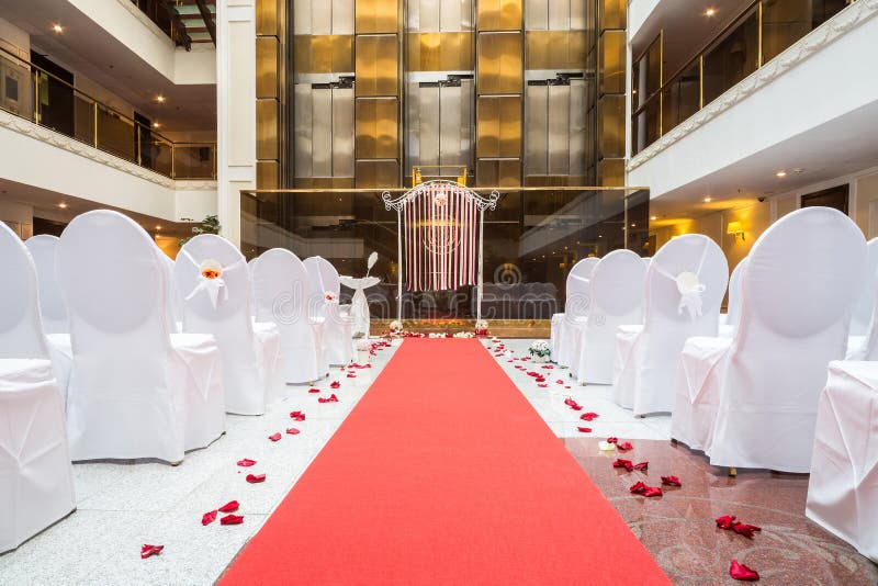A Large Empty Hall for a Wedding Ceremony with Stock Photo - Image of ...