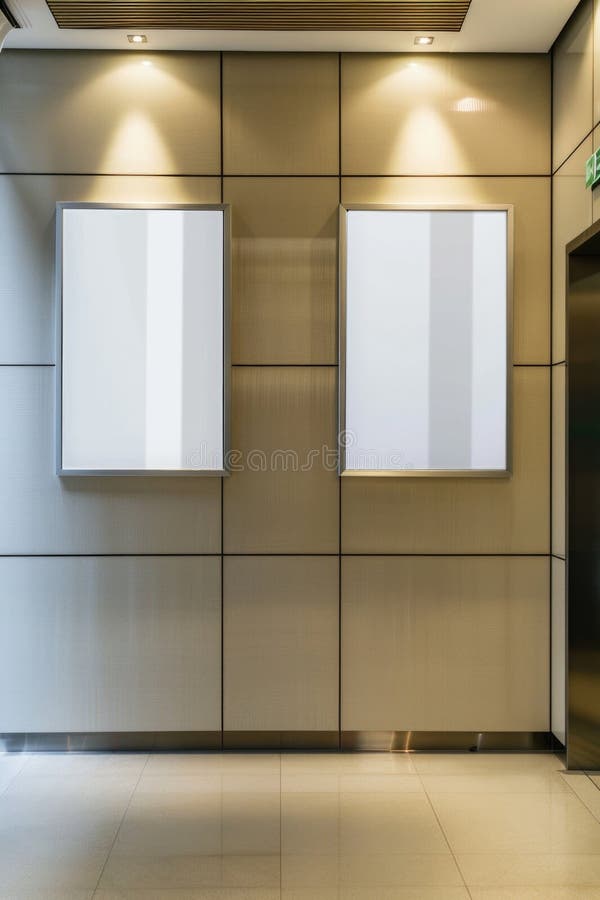 Large Empty Hallway Two White Posters Wall Stock Photos - Free ...
