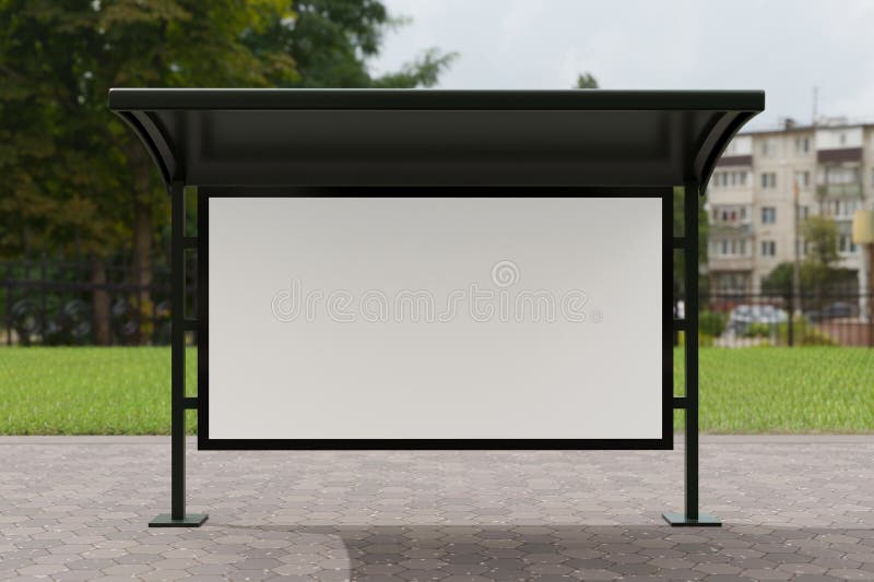 A Large Empty Horizontal Commercial Billboard Poster Mockup Mounted on ...