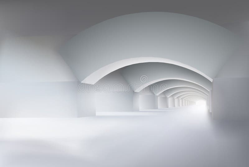 Large Empty Interior. Vector Illustration. Stock Vector - Illustration ...