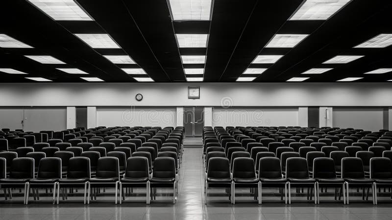Large Empty Lecture Hall at the University with Serene Ambiance and ...