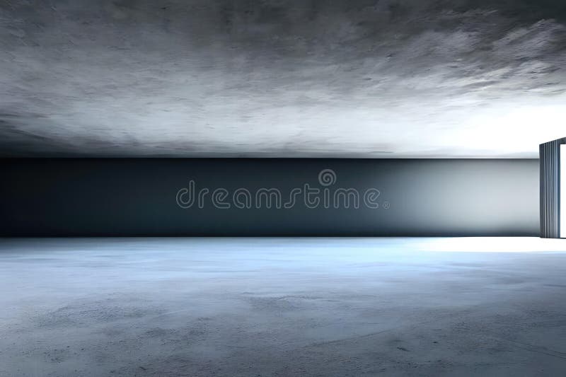 Large Empty Modern Concrete Room with Indirect Light Stock Illustration ... Large Empty Modern Concrete Room with Indirect Light Stock Illustration ...