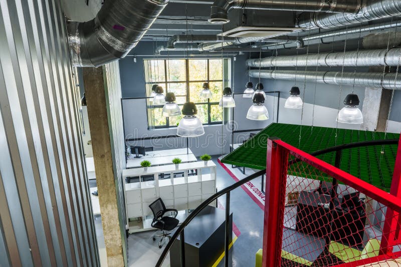 Large Empty Modern Open Space Office Interior Background Stock Image ...