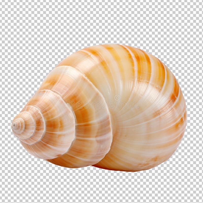 Large Empty Ocean Snail Shell Isolated on Transparent Background Stock ...