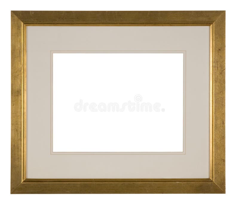 Empty Picture Frame Isolated on White Background Stock Photo - Image of ...