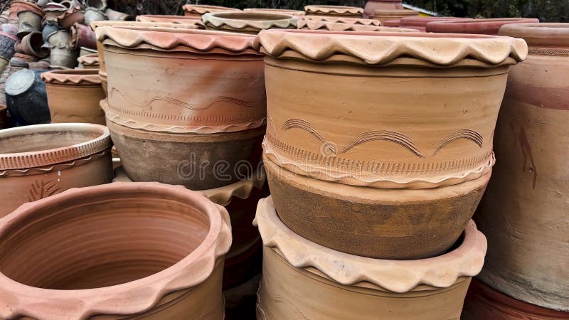 Large Empty Plant Pots in Nursery for Gardening Stock Footage - Video ...