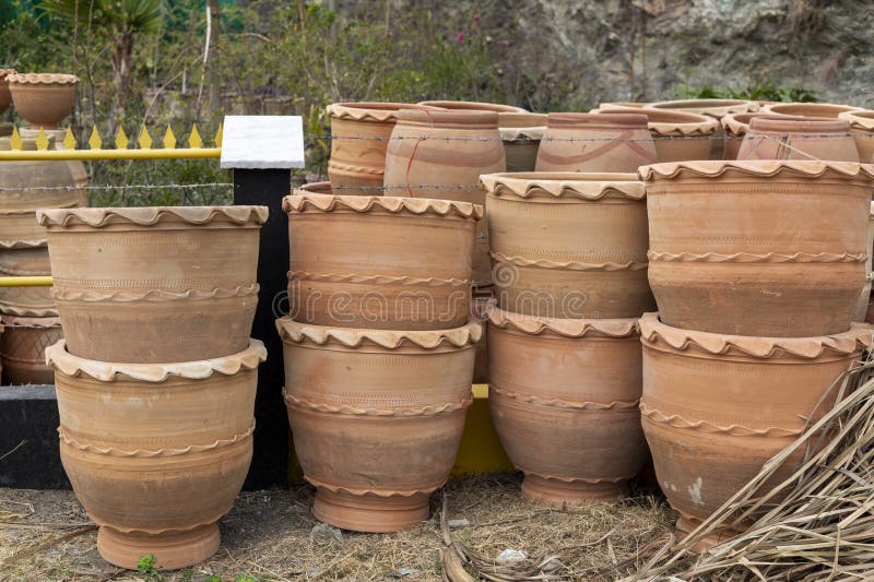 Large Empty Plant Pots in Nursery for Gardening Stock Photo - Image of ...