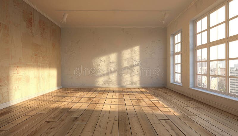 A Large, Empty Room with a Lot of Natural Light by AI Generated Image Stock Photo - Image of ...