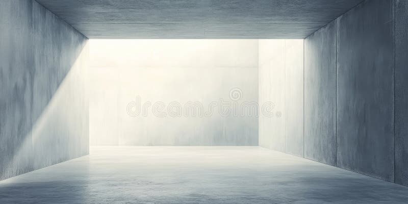 A Large, Empty Room with a Window that Lets in Sunlight Stock ...
