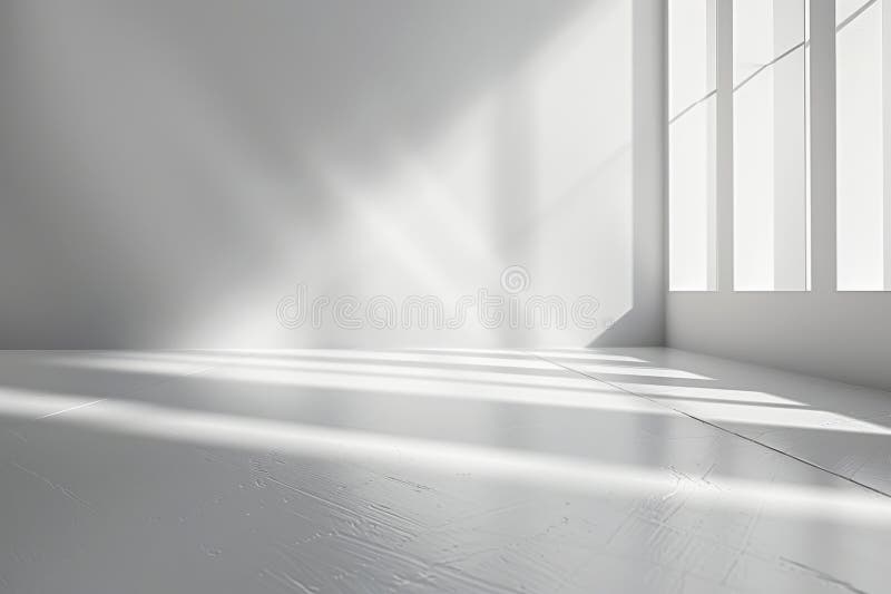 A Large, Empty Room with a Lot of Light Shining on it Stock Image ...