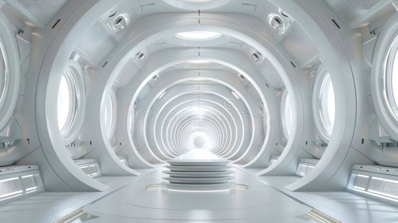 A Large, Empty Space with a White Ceiling and White Walls Stock ...