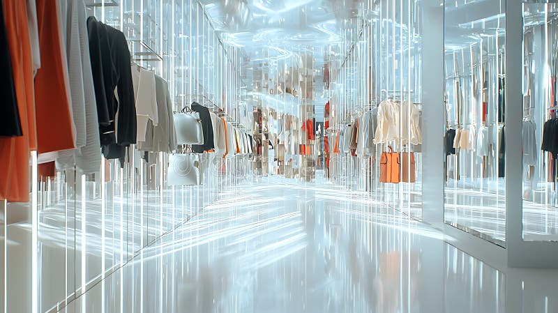 A Large, Empty Store with White Walls and White Floors Stock Photo ...