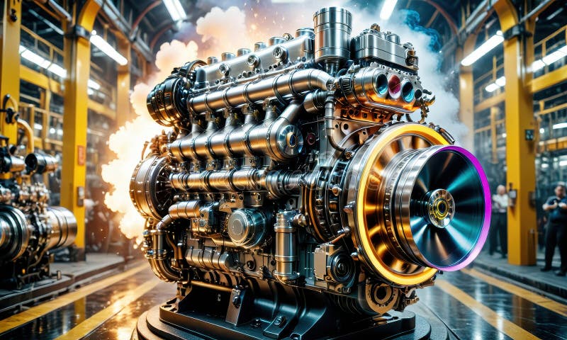 Large Engine Sits within a Building, Providing Power and Functionality ...