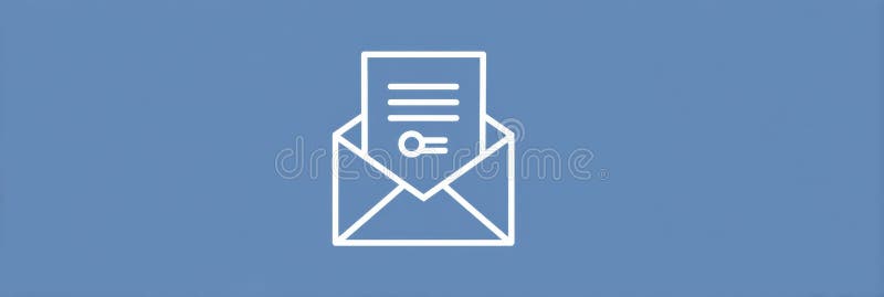 Large Envelope and Document Icon with Clean Design Showcasing a Message ...
