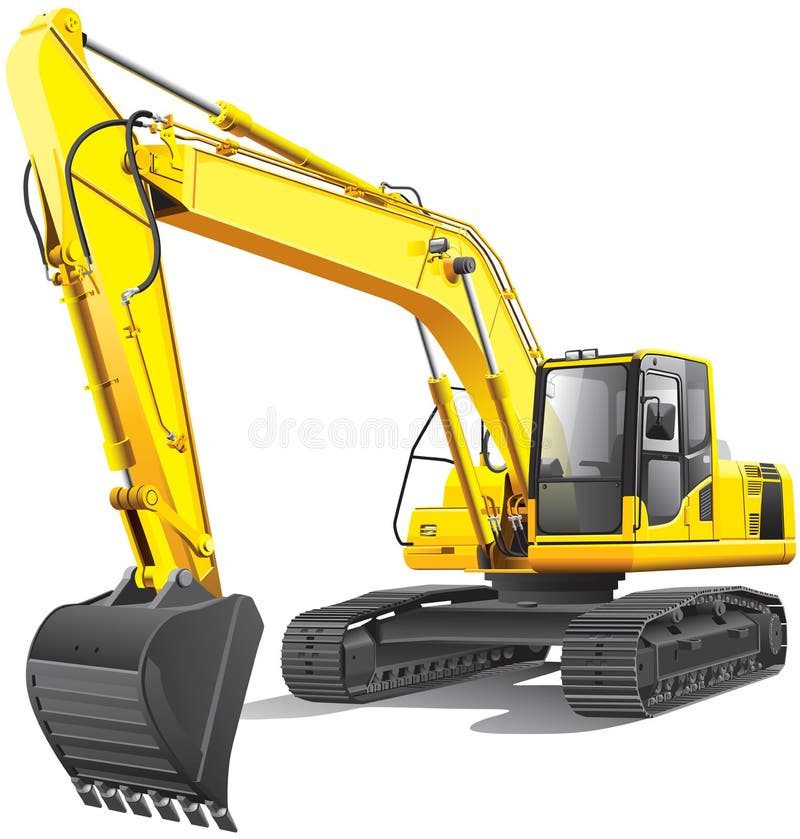 Excavator stock vector. Illustration of vector, shovel - 15419104