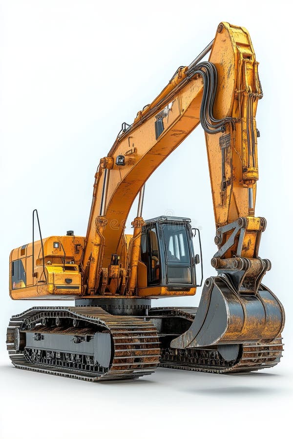 Large Excavator on Construction Site Demonstrating Heavy-duty ...