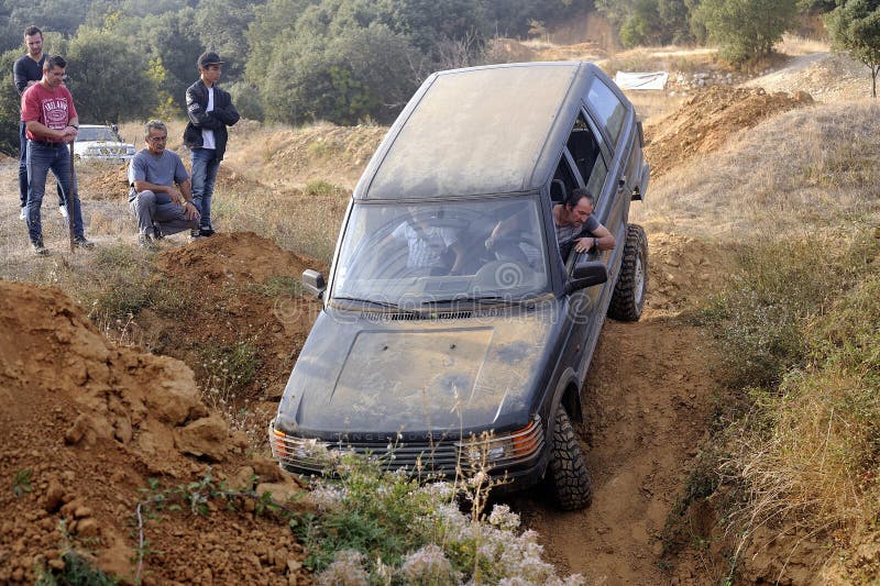 Large Excavator Digging Hole Sparks Cars Editorial Stock Image - Image ...