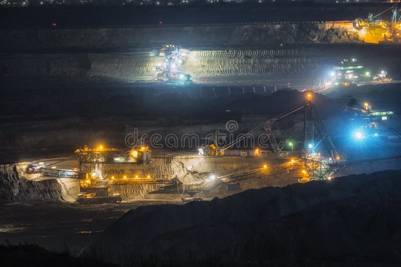 Large Excavator Machine in the Mine Stock Image - Image of large ...