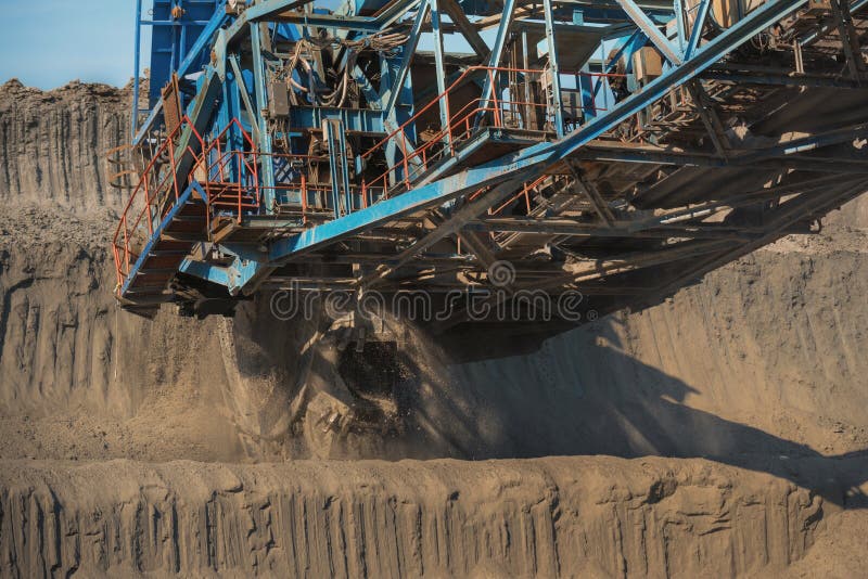 Large Excavator Machine in the Mine Stock Photo - Image of industrial ...