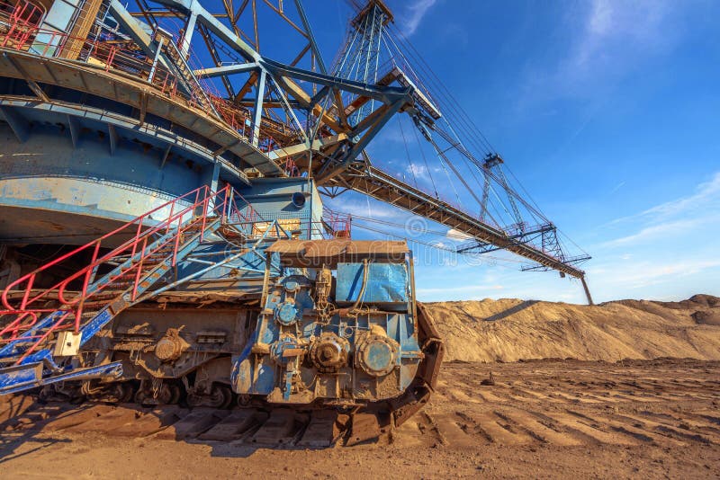 Large Excavator Machine in the Mine Stock Image - Image of machinery ...
