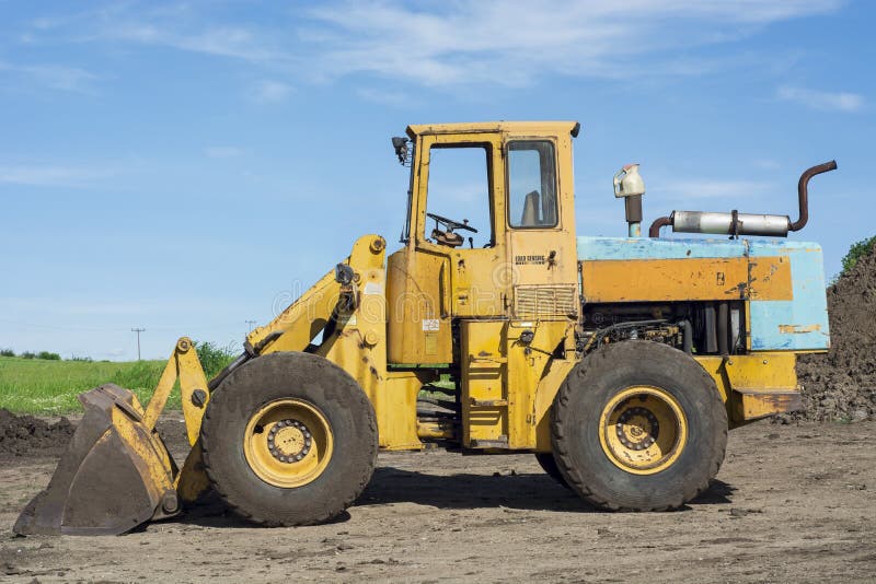 Large wheel Loader stock photo. Image of machine, industrial - 53769288