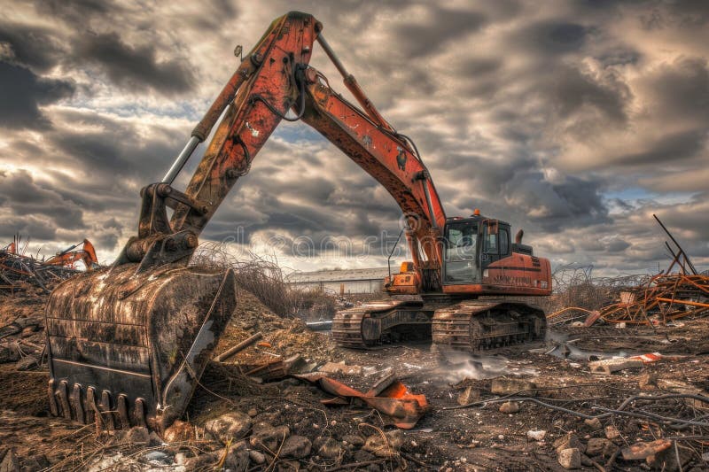 Rubble after demolition stock image. Image of distaster - 84126747