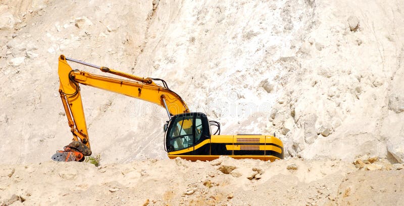 A Large Excavator Working In Sand Picture. Image: 6450343