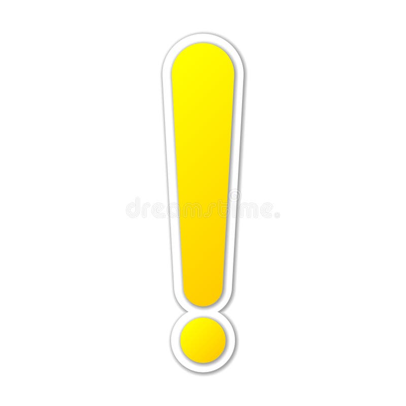 Large Exclamation Mark with White Frame. Stock Vector - Illustration of ...