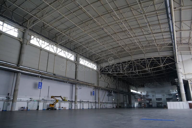 Large Exhibition Space. Large Empty Storehouse, Huge Premise Stock ...