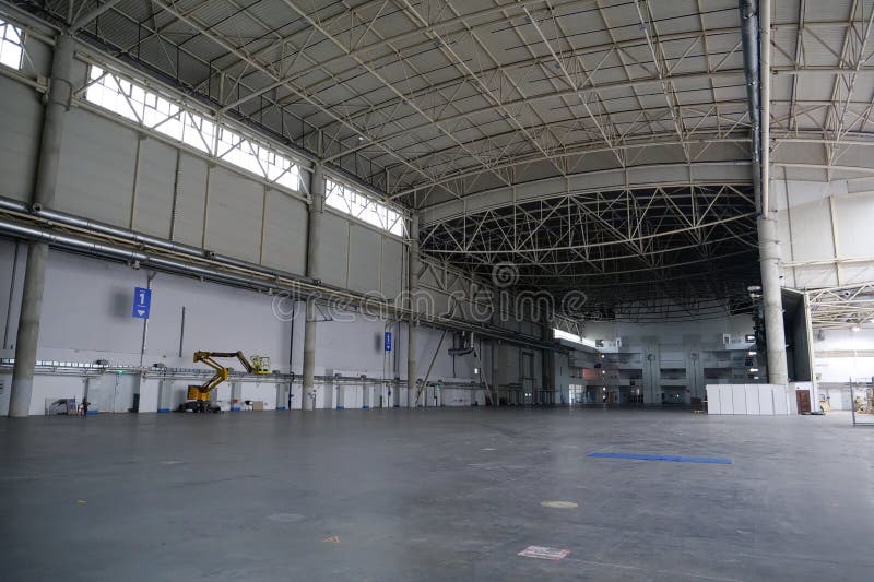 Large Exhibition Space. Large Empty Storehouse, Huge Premise Stock ...