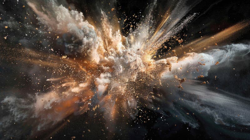 A Large Explosion of Dust in the Dark Sky. Suitable for Backgrounds and ...