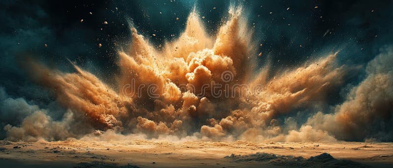 A LARGE EXPLOSION of DUST and SAND CREATING a MASSIVE CLOUD in the SKY ...
