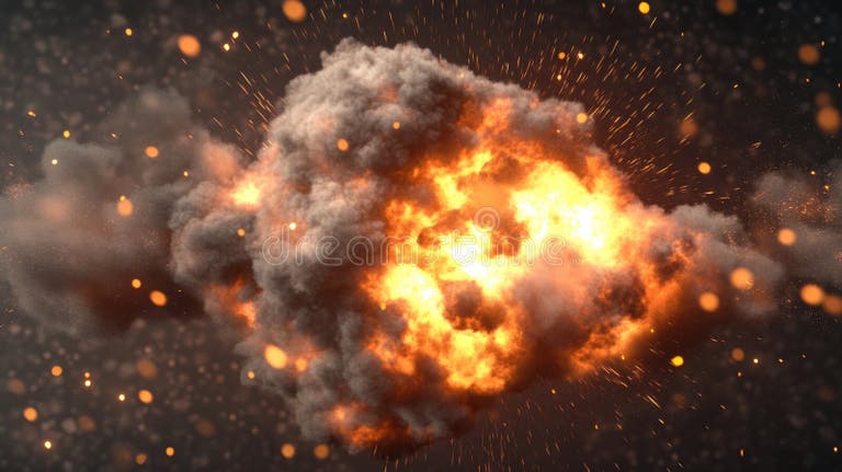 Large Explosion in Sky stock image. Image of shockwave - 378708481