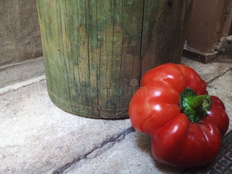 A Large Export Quality Red Bell Pepper Stock Image - Image of keto ...