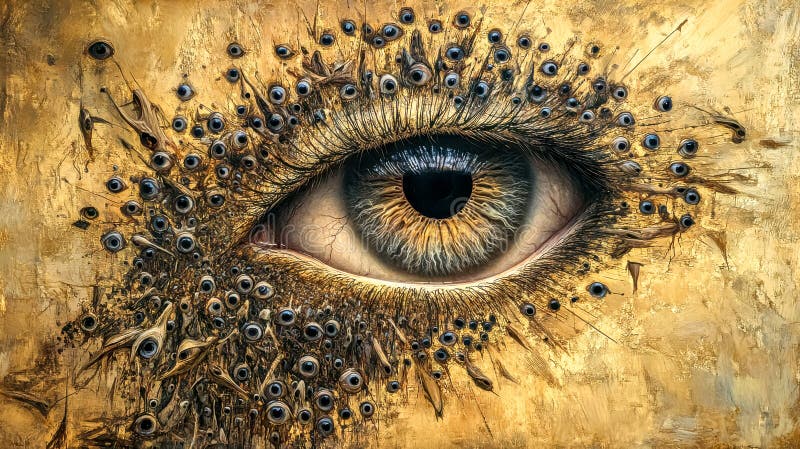 Large Eye Formed by Countless Tiny Eyes Creating a Surreal and ...