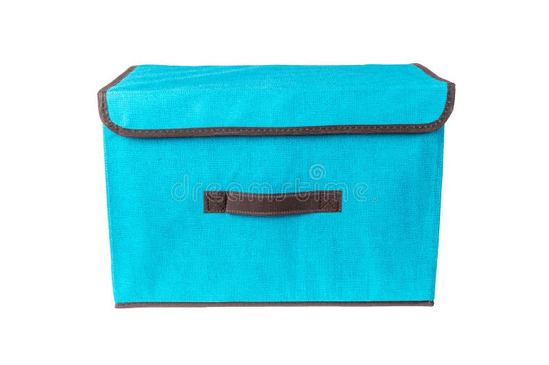 A Large Fabric Box for Things Isolated on a White Background Stock ...