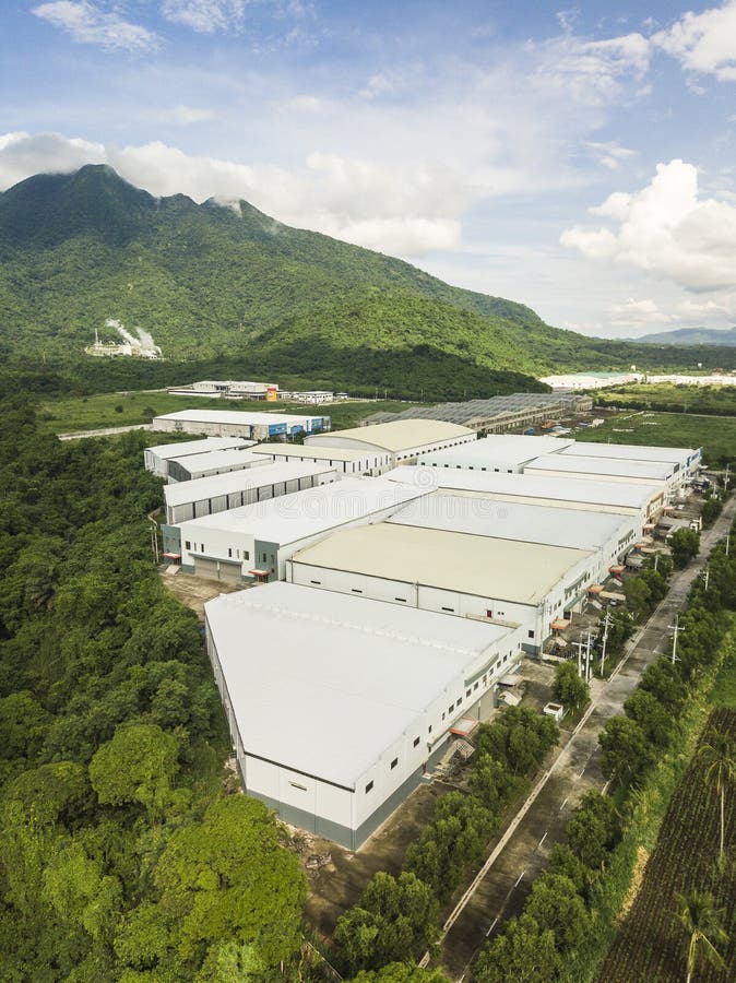 A Large Factory and Warehouse Compound at the Base of Mount Makiling ...