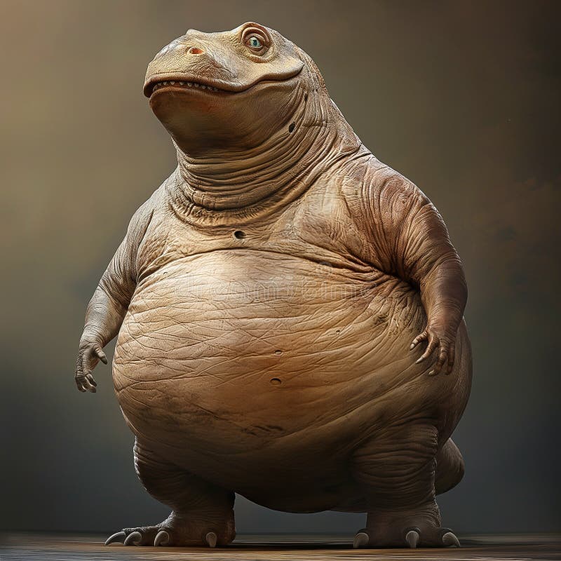 A Large, Fat Creature Standing on Its Hind Legs Stock Illustration ...