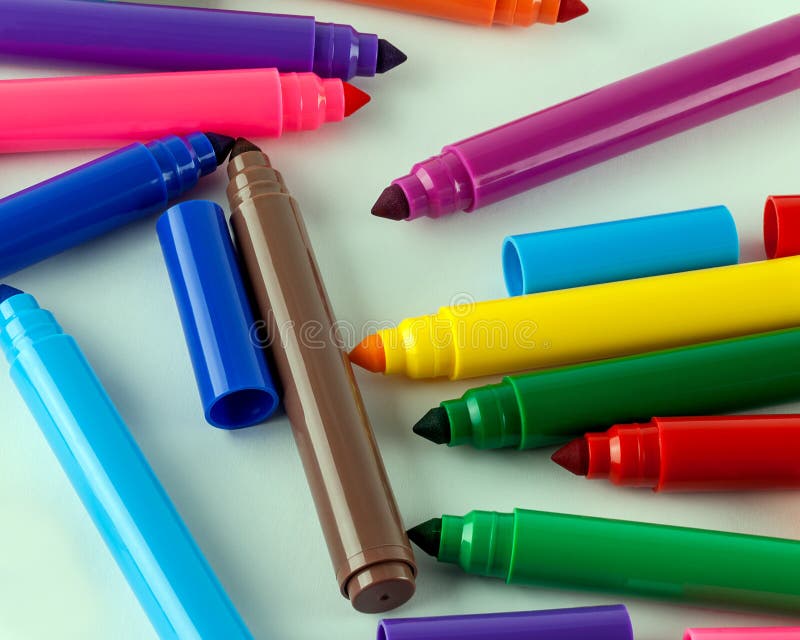 Large felt tip pens stock image. Image of implement, felt - 64735885
