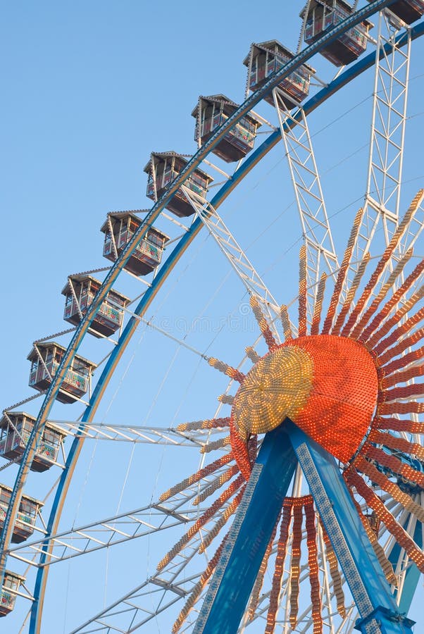 Large Ferris Wheel stock image. Image of holiday, fairground - 21721801