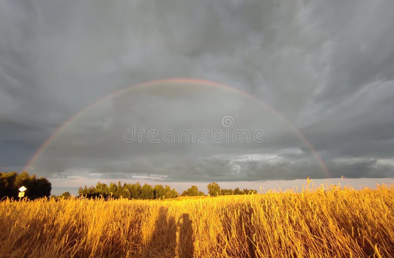 Rainbow Sunset on the Susquehanna Stock Image - Image of vibrant ...